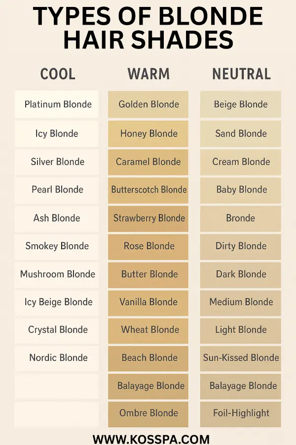 40 Types of Blonde Hair Shades